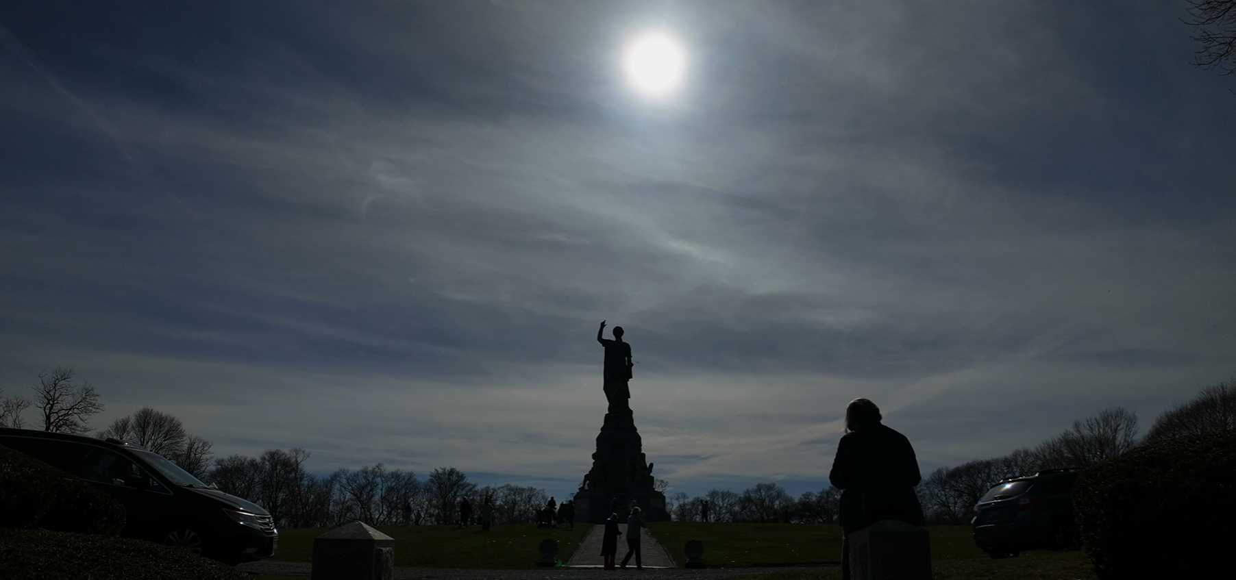 Watch a time lapse video of the eclipse above the Forefathers Monument ...
